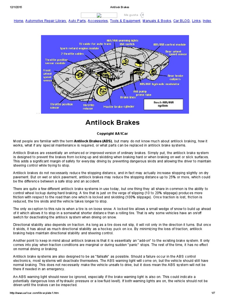 Antilock Brakes | Anti Lock Braking System | Brake
