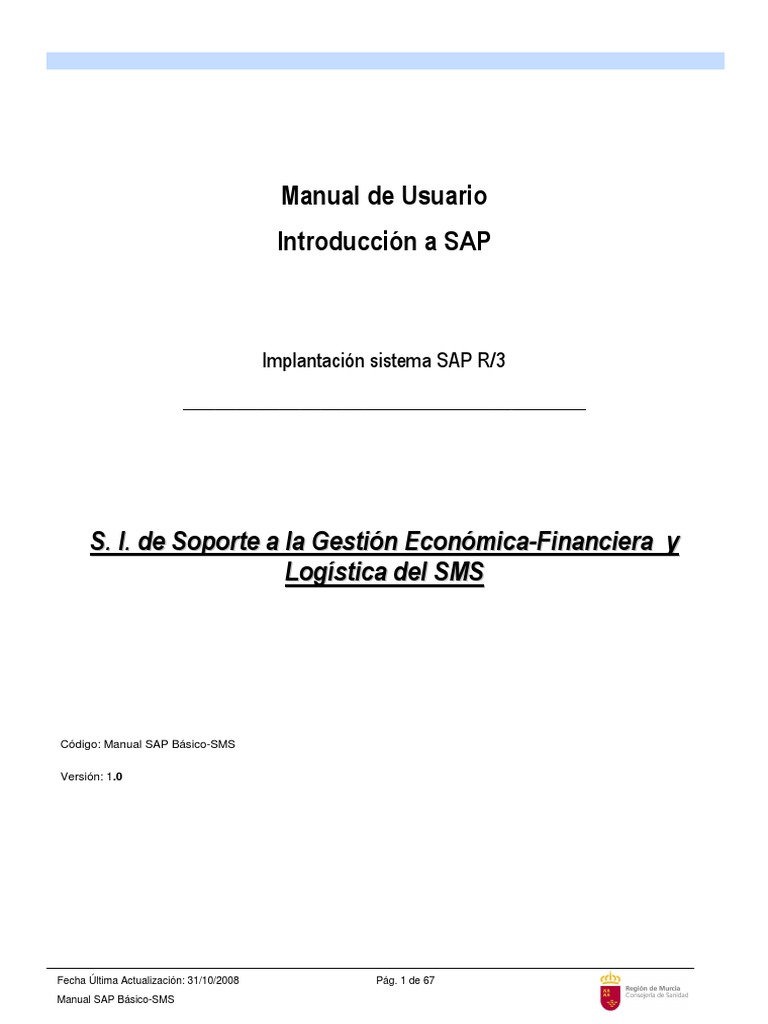 Manual SAP Básico | PDF | Ventana (informática) | Tabla (base de datos)