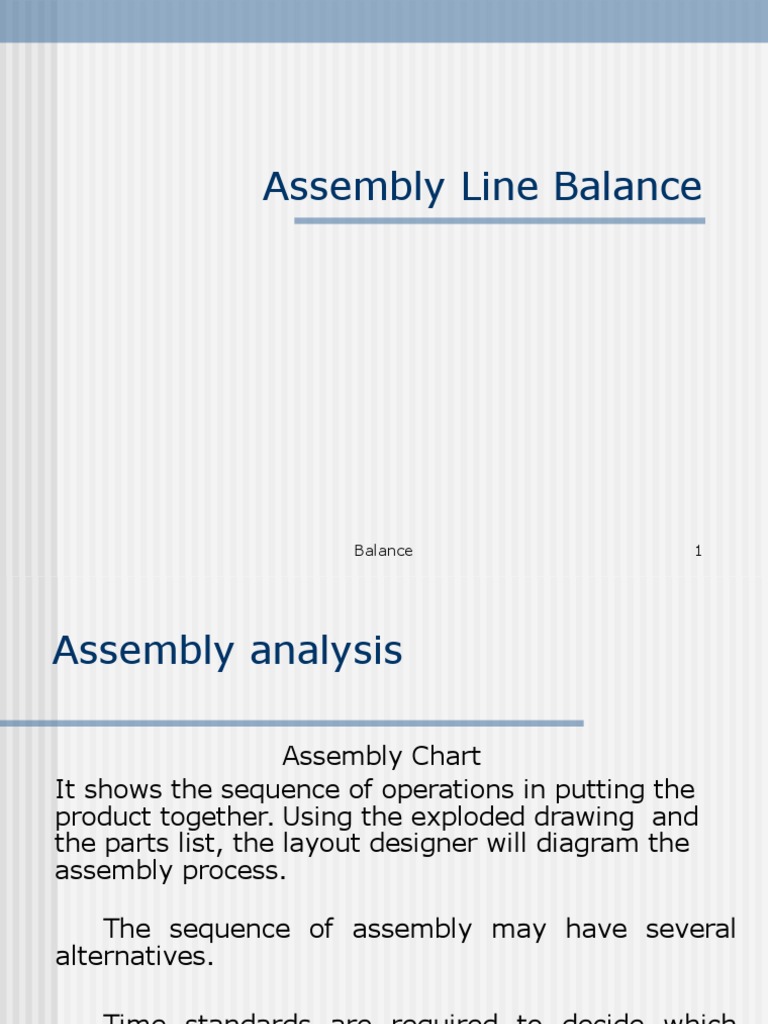 Assembly Line Balance OK | PDF | Percentage | Hour