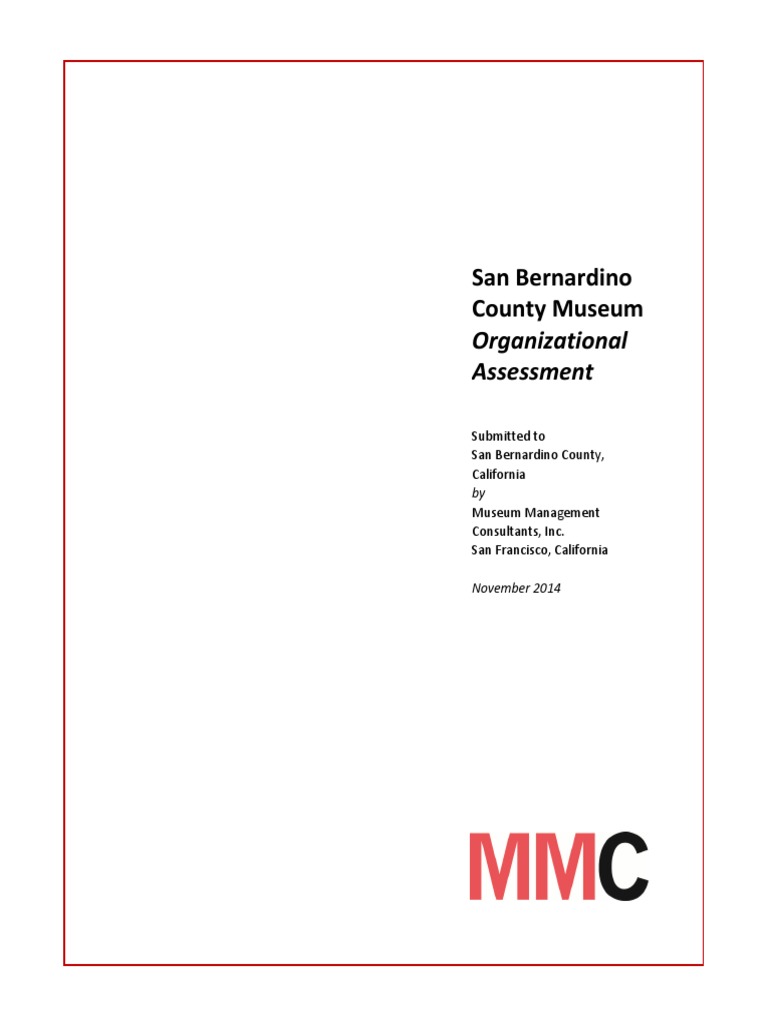 San Bernardino County Museum Assessment | PDF | Fundraising | Curator