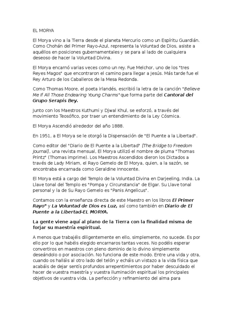 El Morya | PDF | El pecado original | Alma