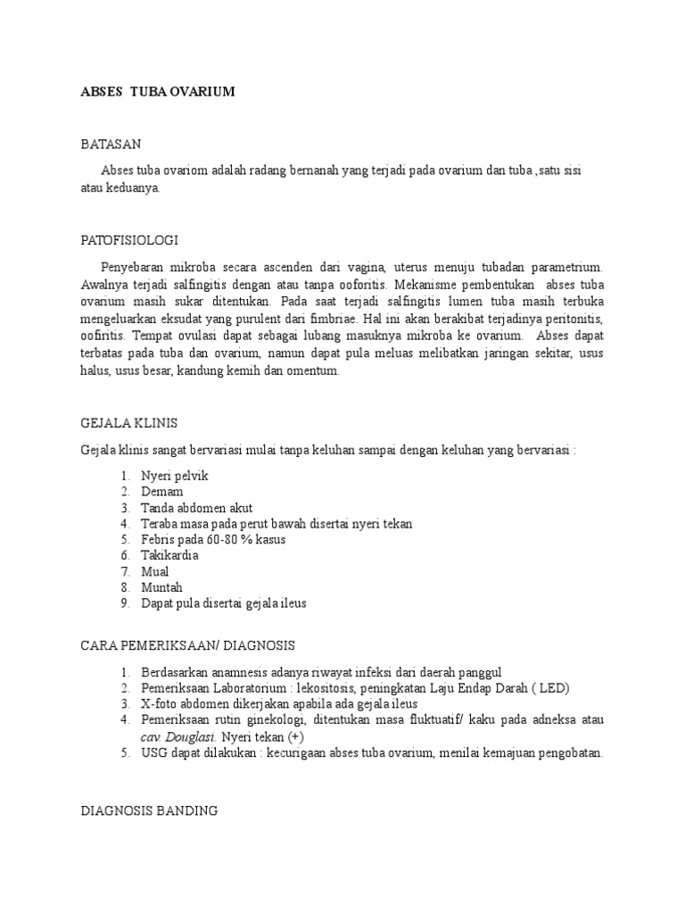 Abses Tuba Ovarium | PDF