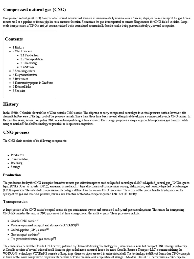 Compressed Natural Gas (CNG) | PDF | Natural Gas | Liquefied Natural Gas