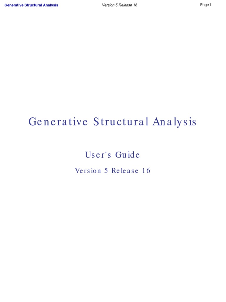 CATIA Generative Structural Analysis | PDF | Structural Analysis | Icon (Computing)