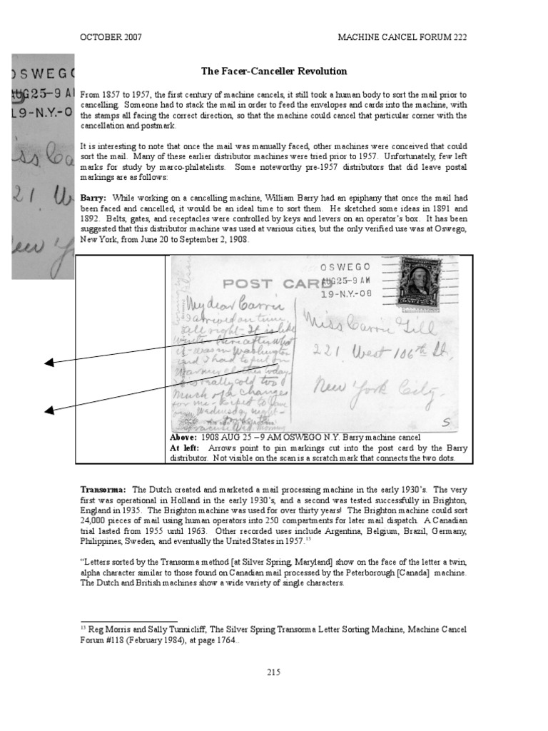 Facer Canceller Revolution (Machine Cancel Forum) | PDF | United States ...