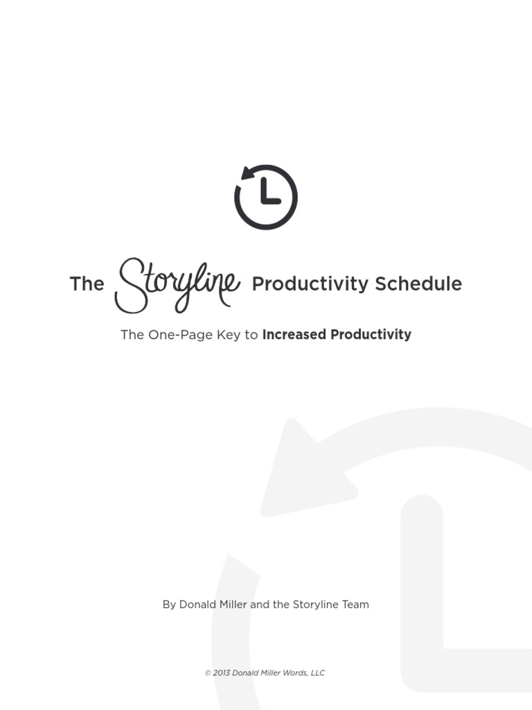 Storyline Productivity Schedule | PDF | Time Management | Professional ...