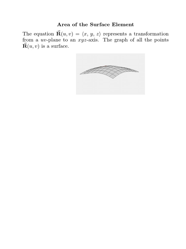 Calculating Surface Area Elements | PDF | Teaching Methods & Materials ...