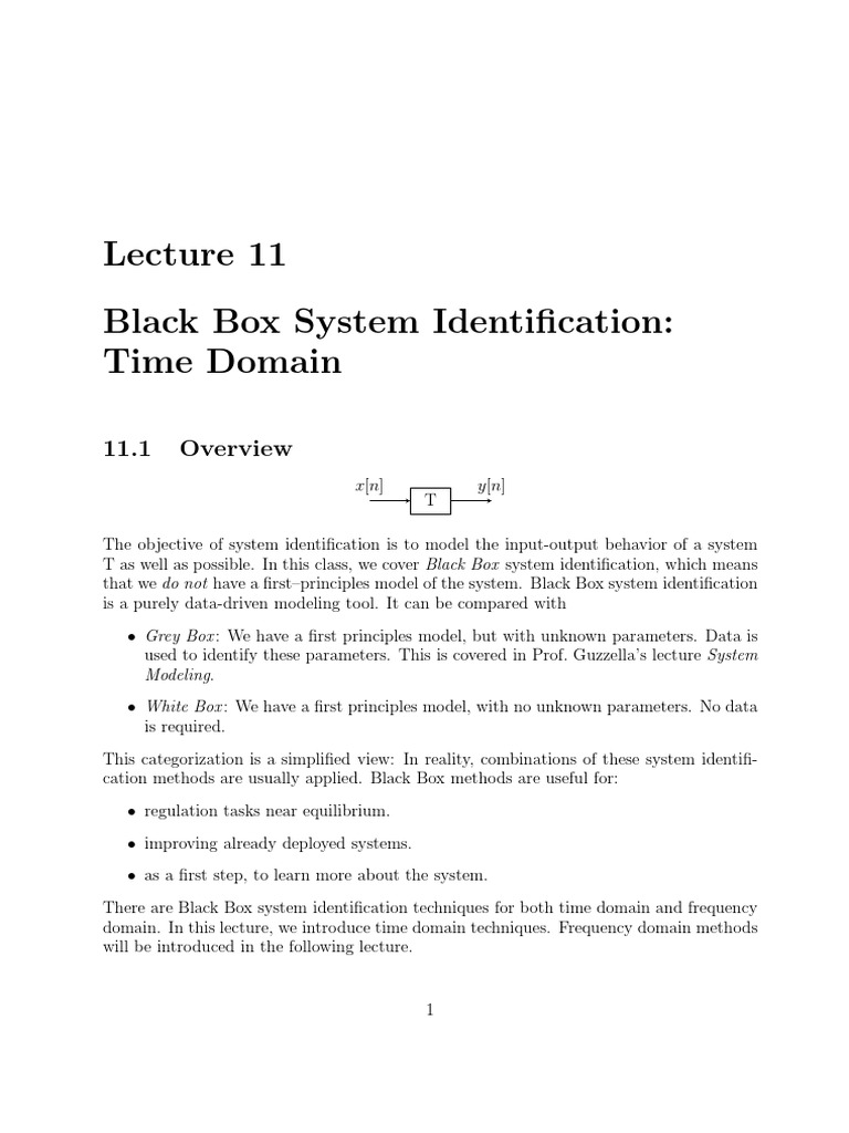 Black Box System Identification | PDF | Autocorrelation | Errors And ...