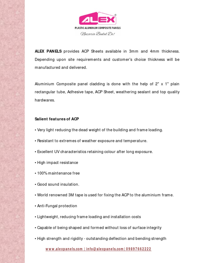 Aluminium Composite Panel - ACP Fabrication - Cladding and Glazing ...