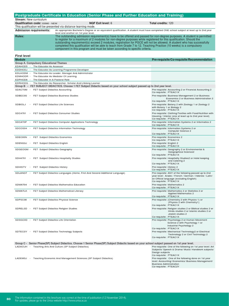 Understanding the Requirements and Structure of the Postgraduate ...
