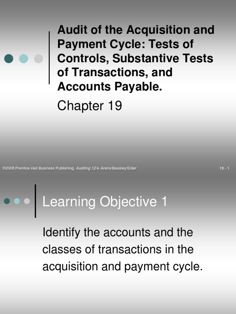 Expenditure Cycle | PDF | Accounts Payable | Mergers And Acquisitions
