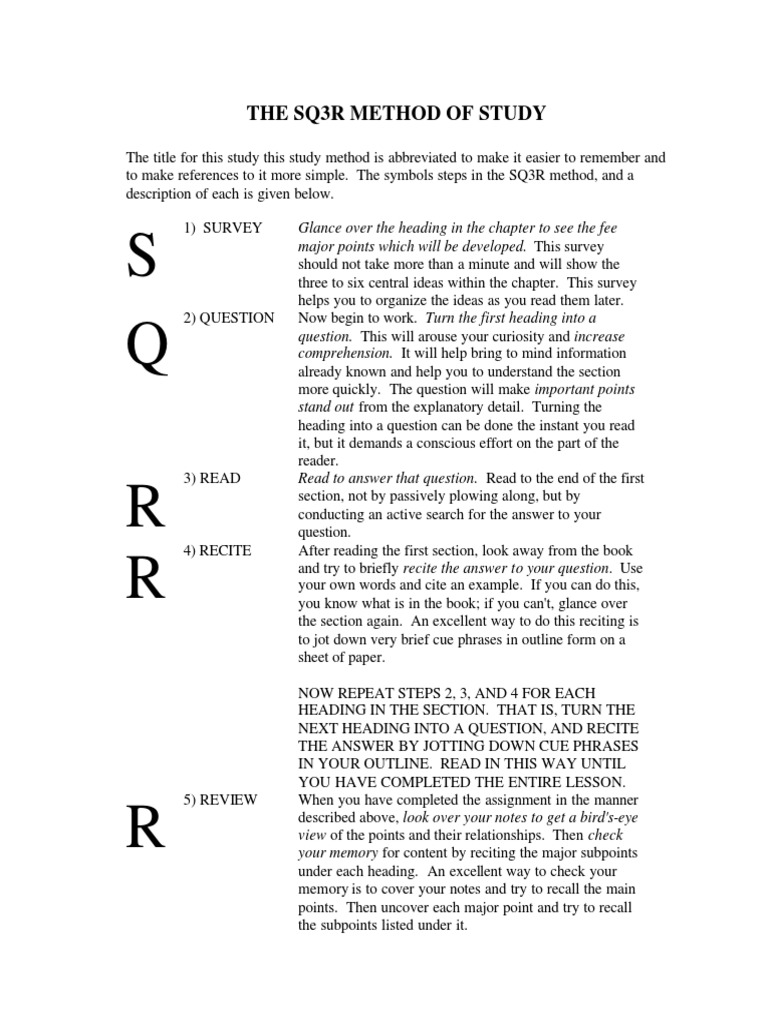 Sq3r method of read | Reading Comprehension | Limbic System