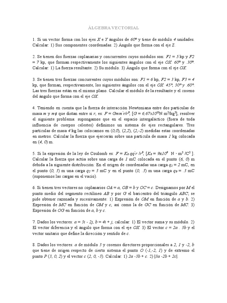 Ejercicios de Fisica Resueltos | PDF | Vector Euclidiano | Triángulo