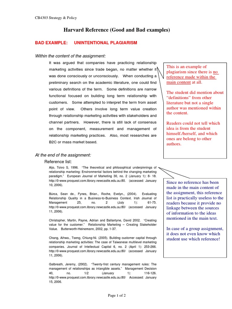 Harvard Referencing (Examples) | PDF