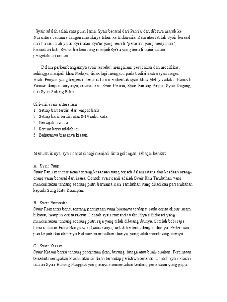 Syair Adalah | PDF | Agama & Spiritualitas | Puisi