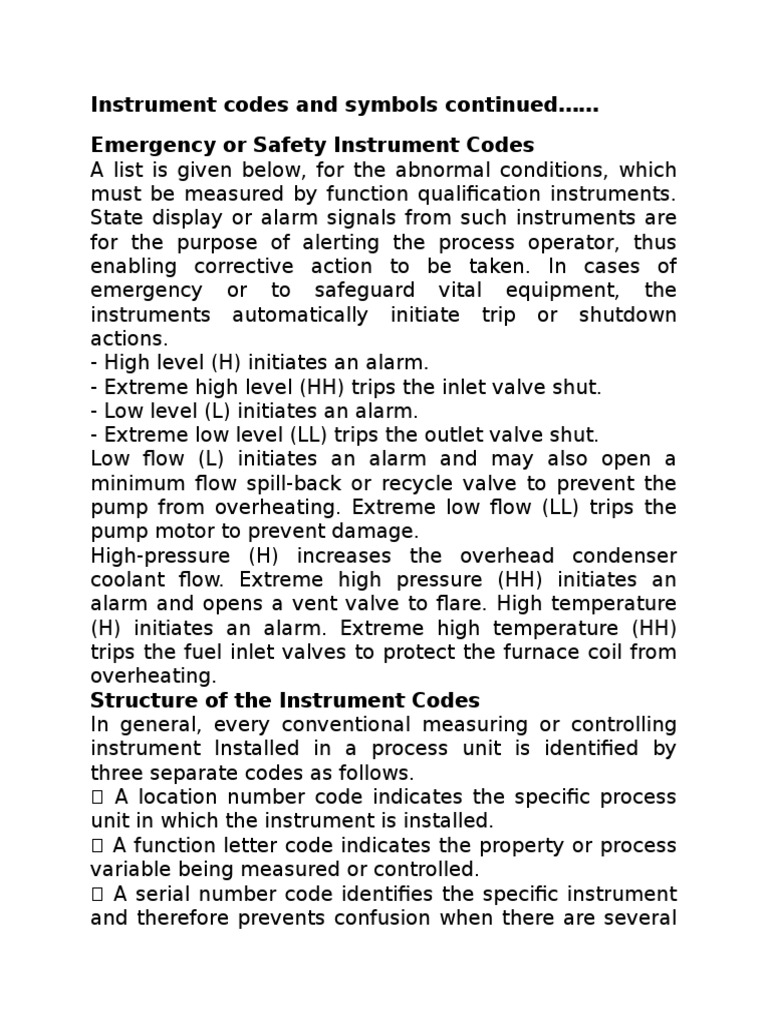 Instrument Codes and Symbols Continued | PDF | Valve | Pump