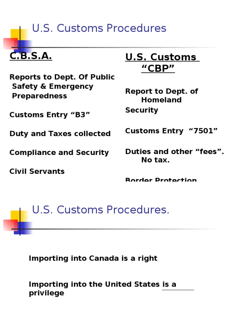 USCustoms 1 Topost | PDF | U.S. Customs And Border Protection | Customs