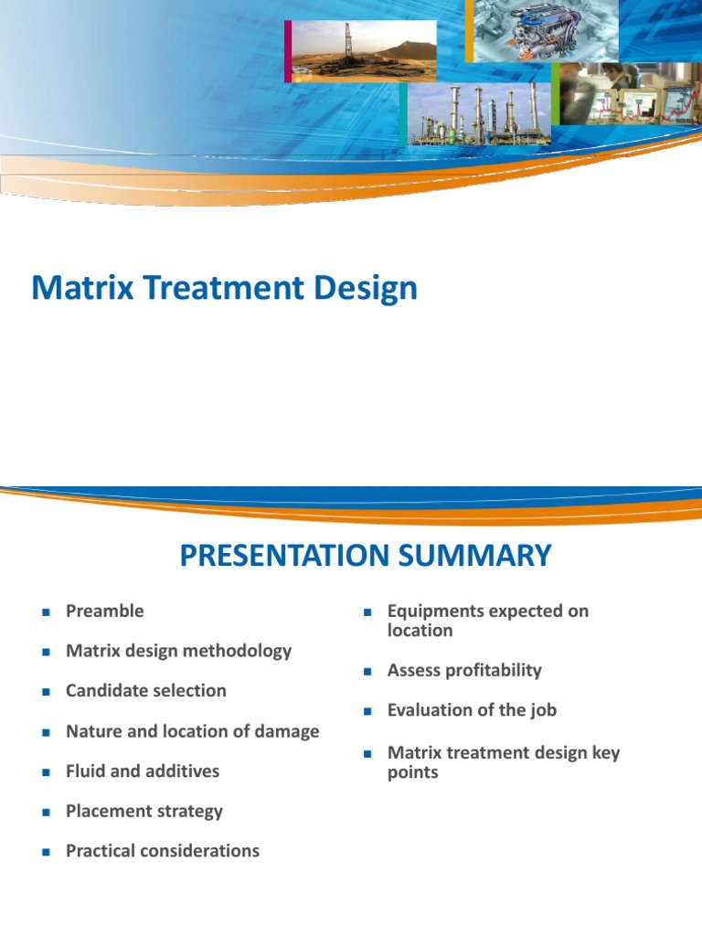 Matrix Treatment Design FINAL VERSION PDF | PDF | Emulsion | Petroleum ...