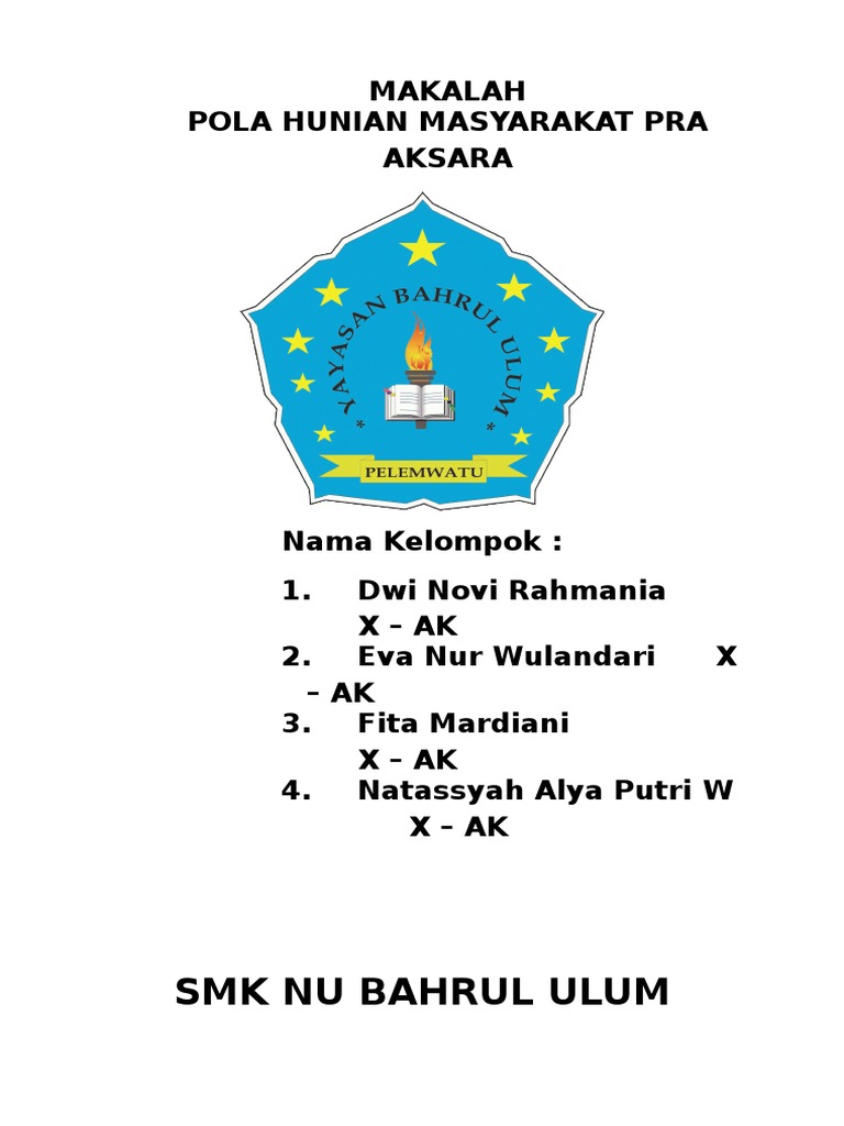 Makalah Sejarah Pola Hunian Manusia | PDF