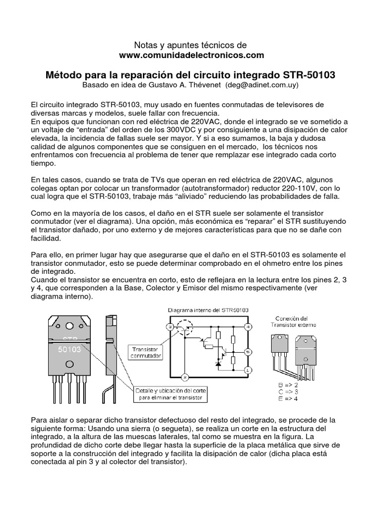 Rep STR50103 | PDF | Transistor | Circuito integrado