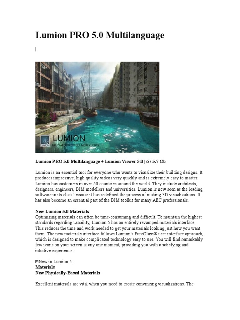 Lumion PRO 5 | PDF | Rendering (Computer Graphics) | Usability