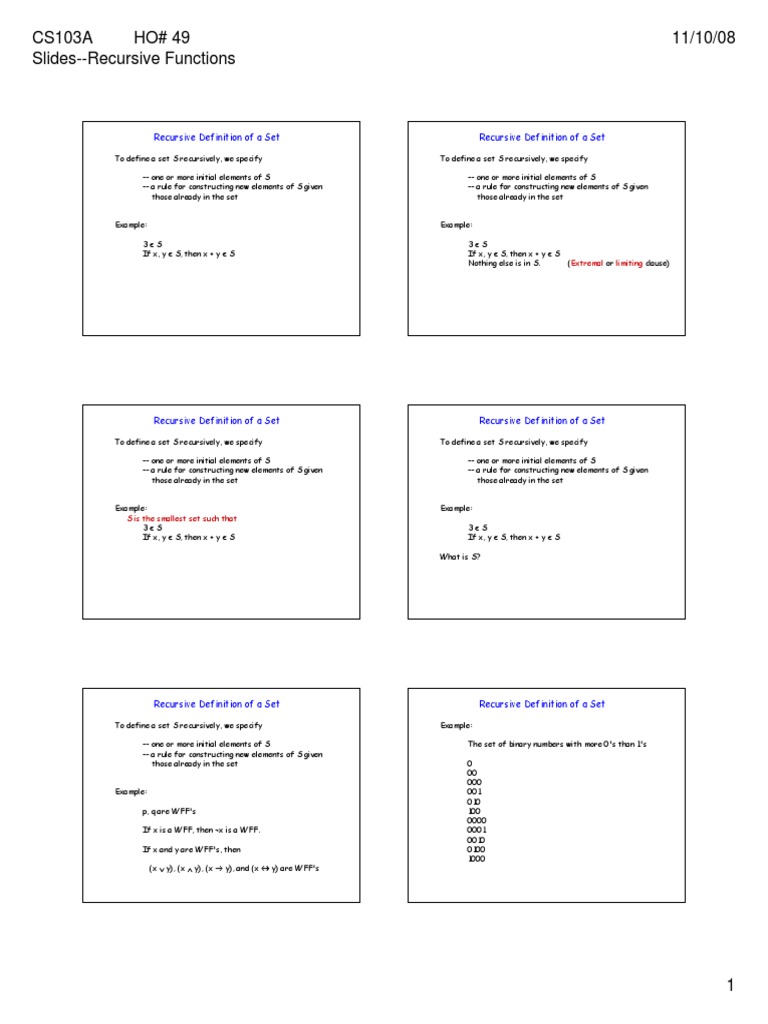 49 Slides Recursive Functions Pdf Recursion Subroutine 6018
