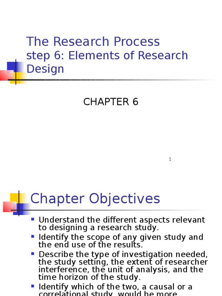 The Research Process: Step 6: Elements of Research Design | PDF