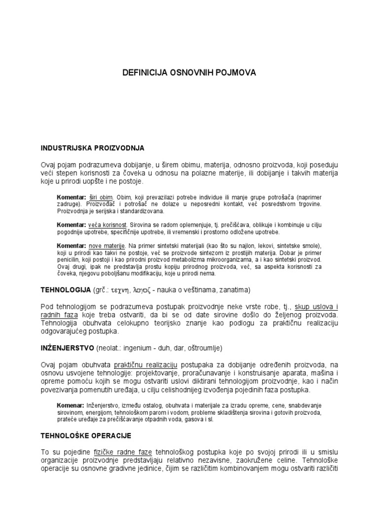 Tehnoloske Operacije SKRIPTA | PDF