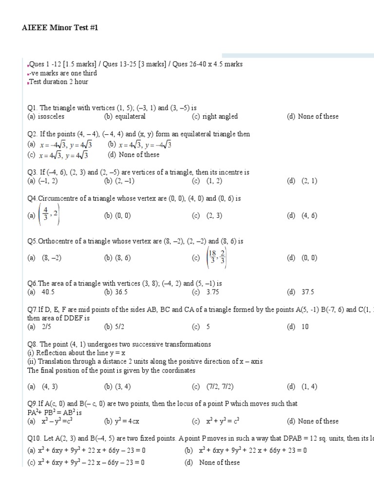 JEE Mains Free Mock Test 2015 | PDF | Circle | Force
