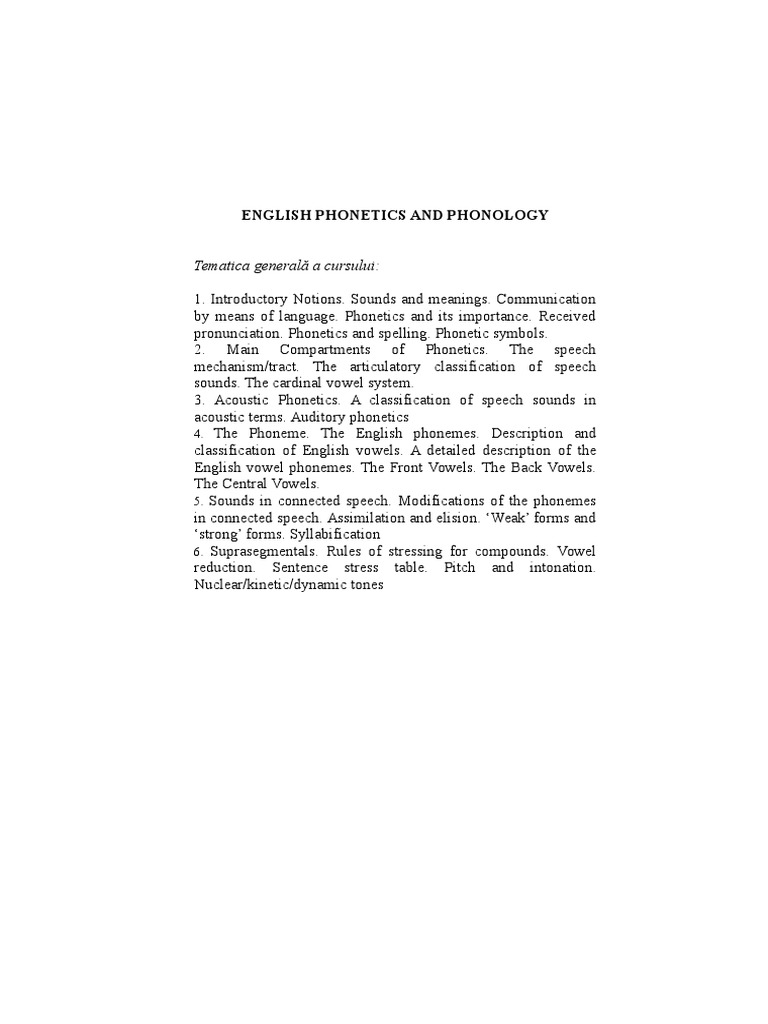 English Phonetics and Phonology-Constantin Manea | PDF | Phonology ...