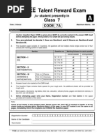 7th Class Scholarship Exam Model Paper | PDF | Molecules | Fahrenheit