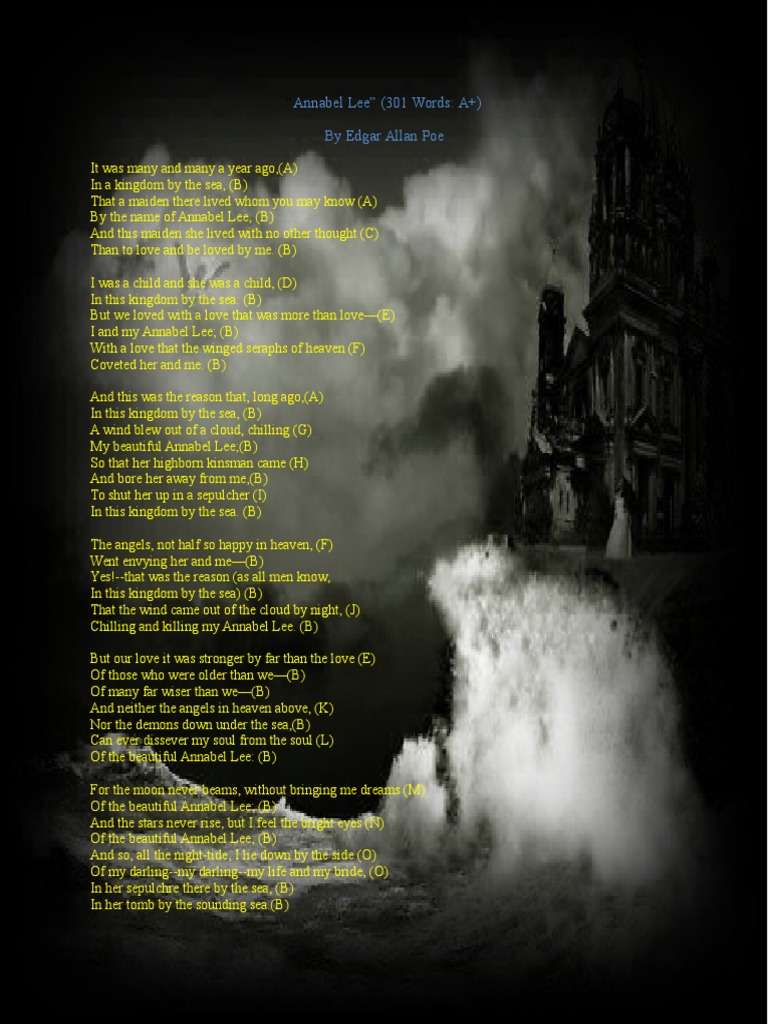 "Edgar Allan Poe's Annabel Lee Poem" | PDF | Poetry