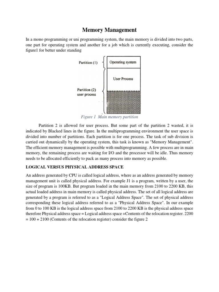 Memory Management Techniques for Efficient Process Allocation | PDF | Process (Computing ...