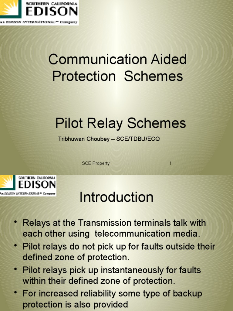 Overview of Communication Aided Protection Schemes Using Pilot Relaying ...