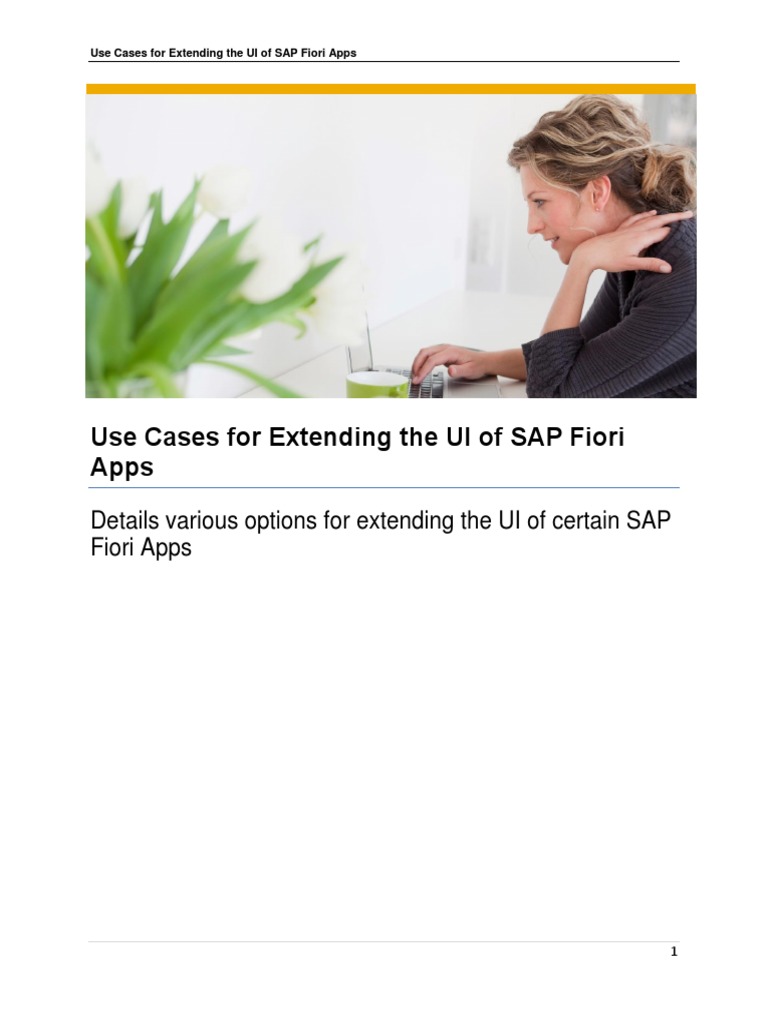 Use Cases For Extending The UI of SAP Fiori Apps | PDF | Icon ...