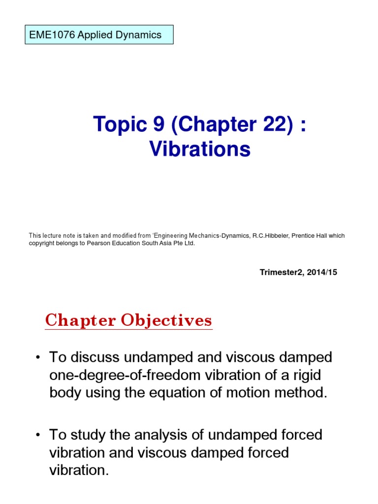 Chapter 9 Vibration | PDF | Force | Physical Quantities