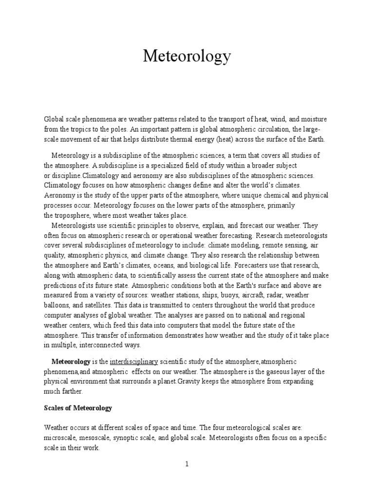 Meteorology | PDF | Meteorology | Weather