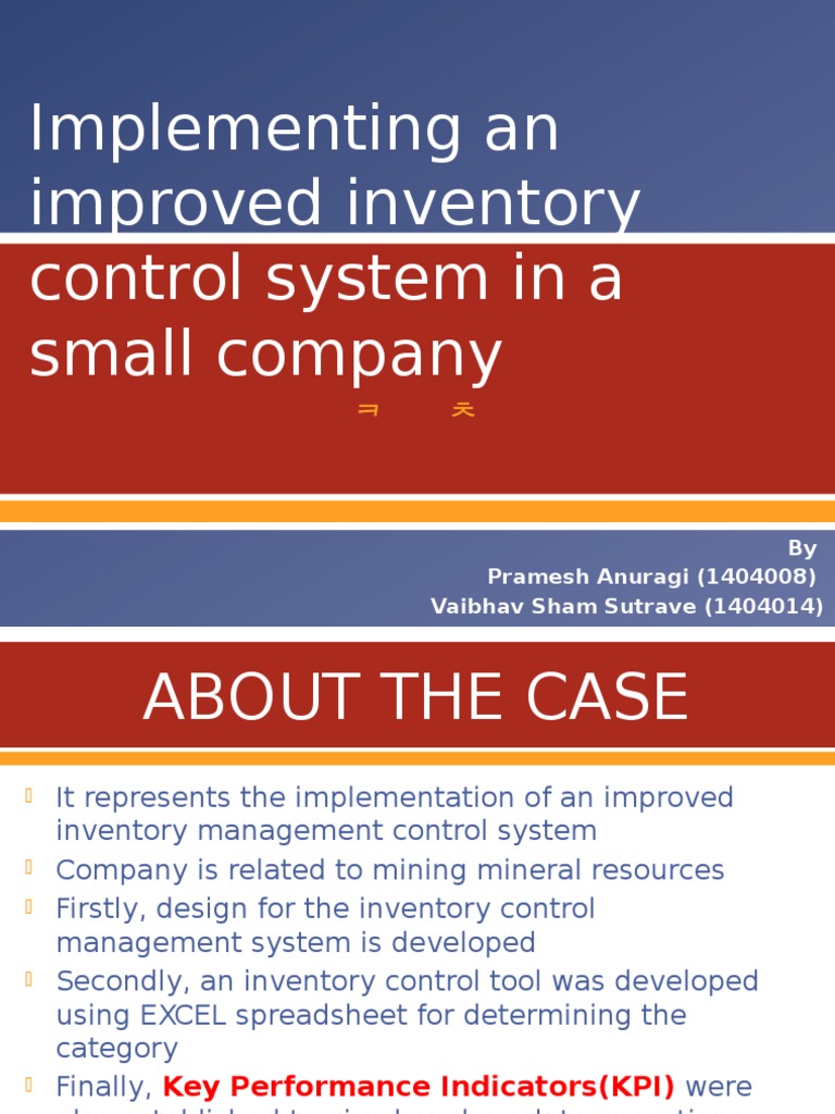Implementing An Improved Inventory Control System in A | PDF | Inventory | Performance Indicator