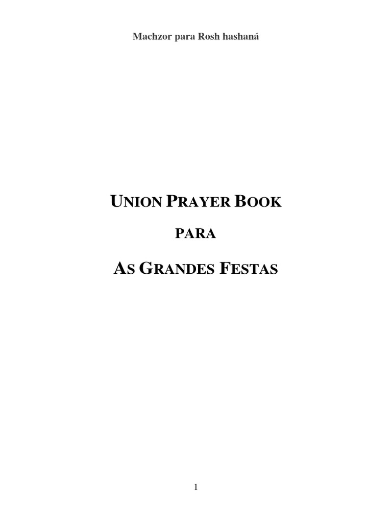 Machzor Rosh Hashaná - PortF | PDF | Crença e doutrina religiosa ...