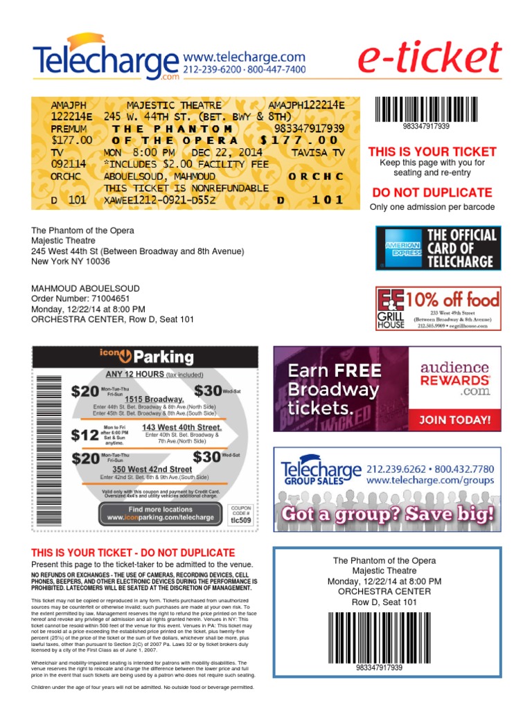This Is Your Ticket - Do Not Duplicate | PDF | Ticket (Admission ...