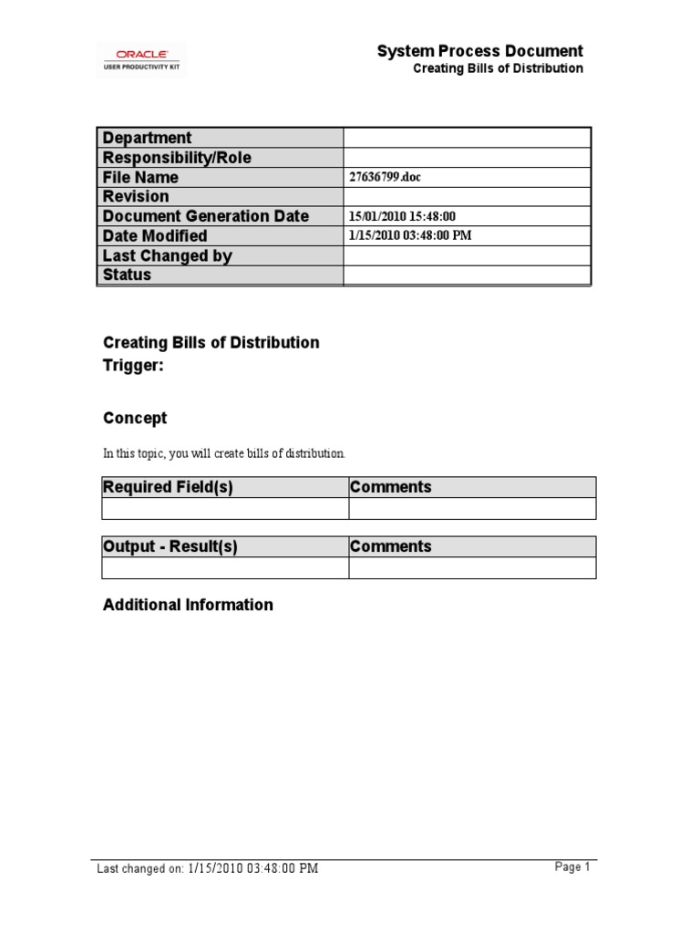 Creating Bills of Distribution - SPD | PDF | Computing | Information ...