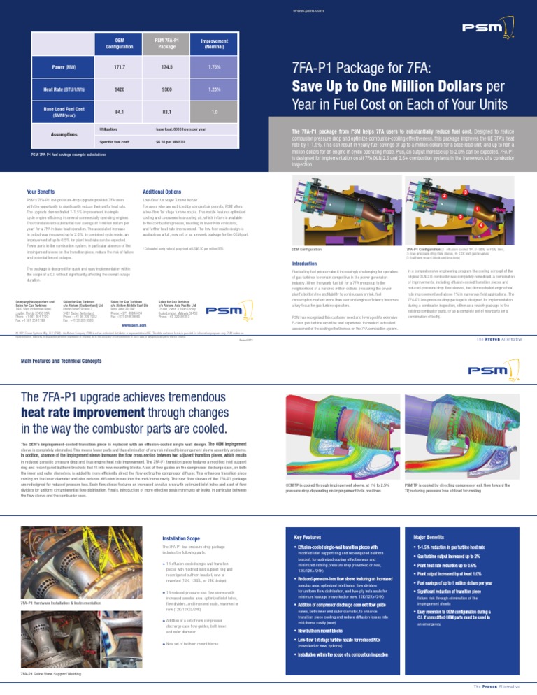 7FA Upgrade Combustion Hardware | PDF | Gas Turbine | Turbine