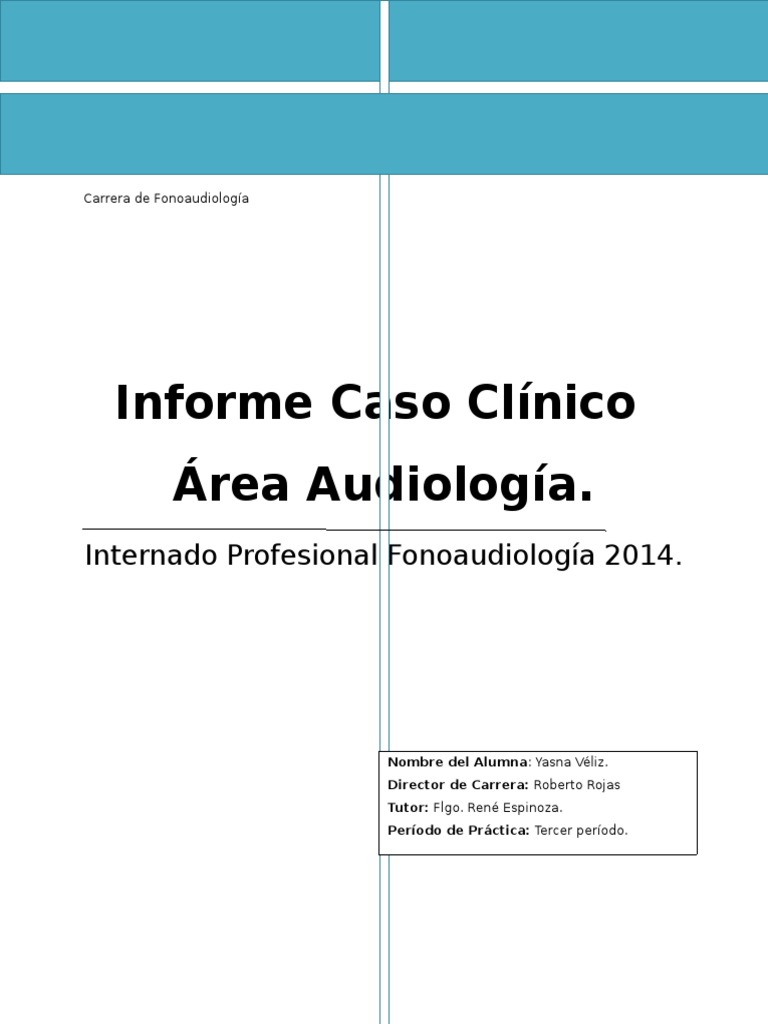 Informe Audiológico | PDF | Audífono | Adultos