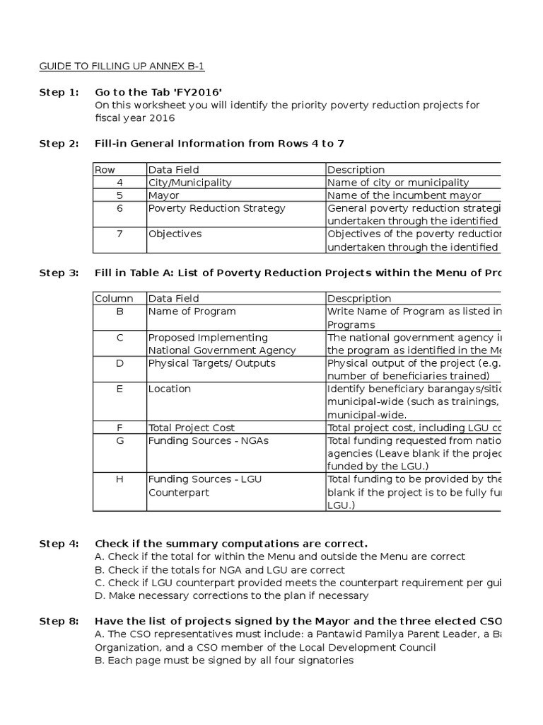Guide to Filling Out the Local Poverty Reduction Action Plan for Fiscal ...