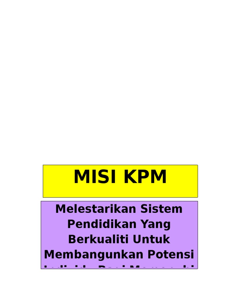 Visi Misi KPM | PDF