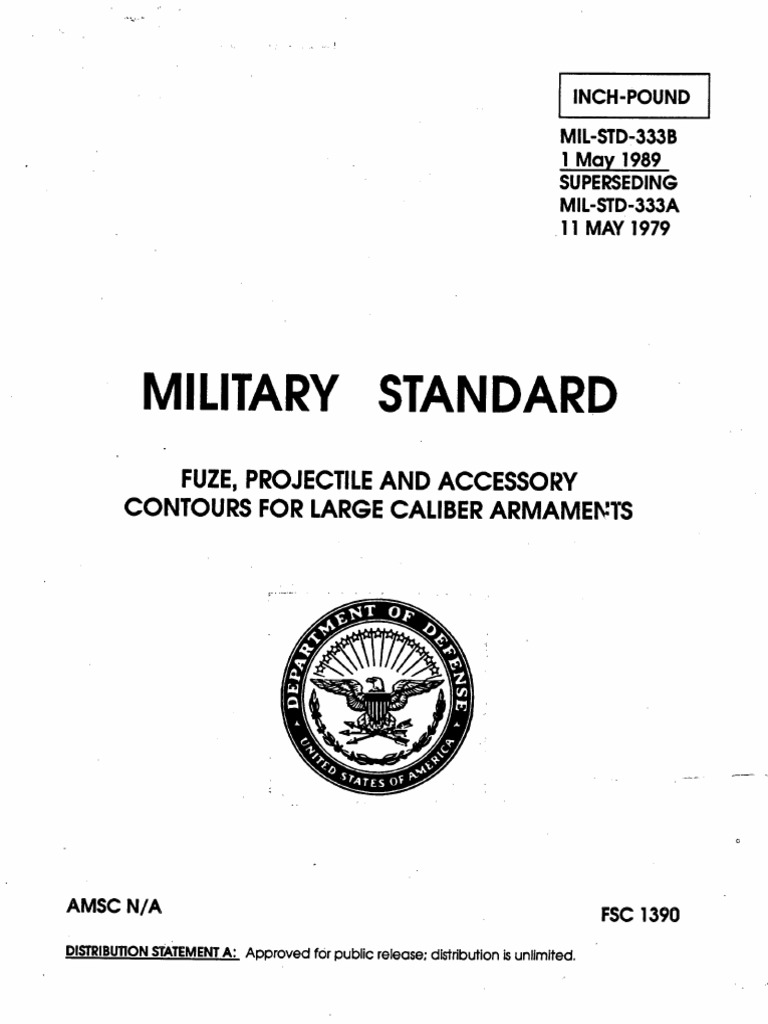 Mil STD 333 | PDF | Artillery | Fuze