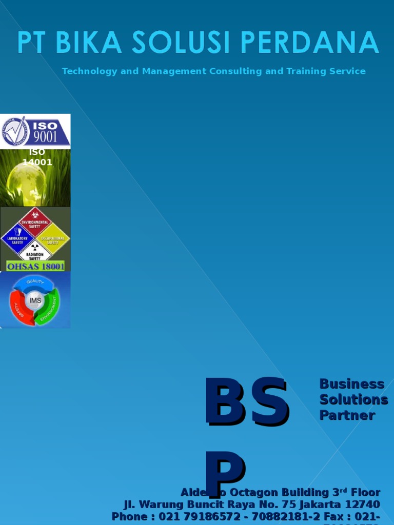 Company Profile BSP | PDF | Audit | Business Process Management