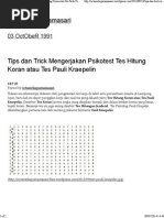 Contoh Soal Psikotes Pauli Kraepelin | PDF