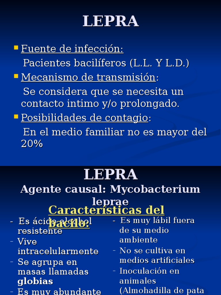 Agente Causal y Características de Lepra | PDF | Lepra | Inmunología