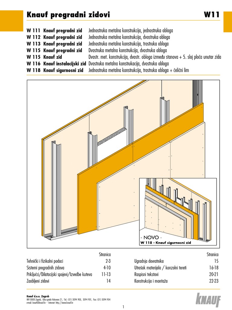 TD-W11 Knauf Pregradni Zidovi | PDF